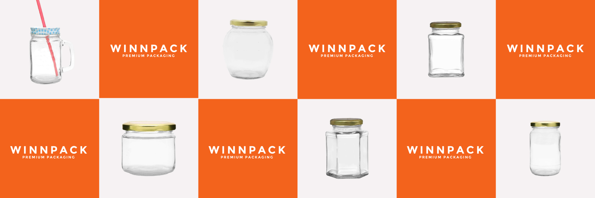 Glass Jars | Food Grade Packaging Glass Jars With Lug Cap | Winnpack