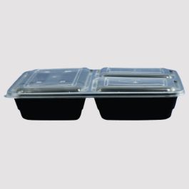 Rectangular Container | Rectangular 1200 ML 3 Compartment Dombed Lid Food Packaging Container ...