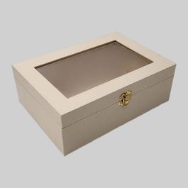 Mdf Box | Ivory 10.00"x7.00" Plain Premium Mdf Trunk Box | Winnpack